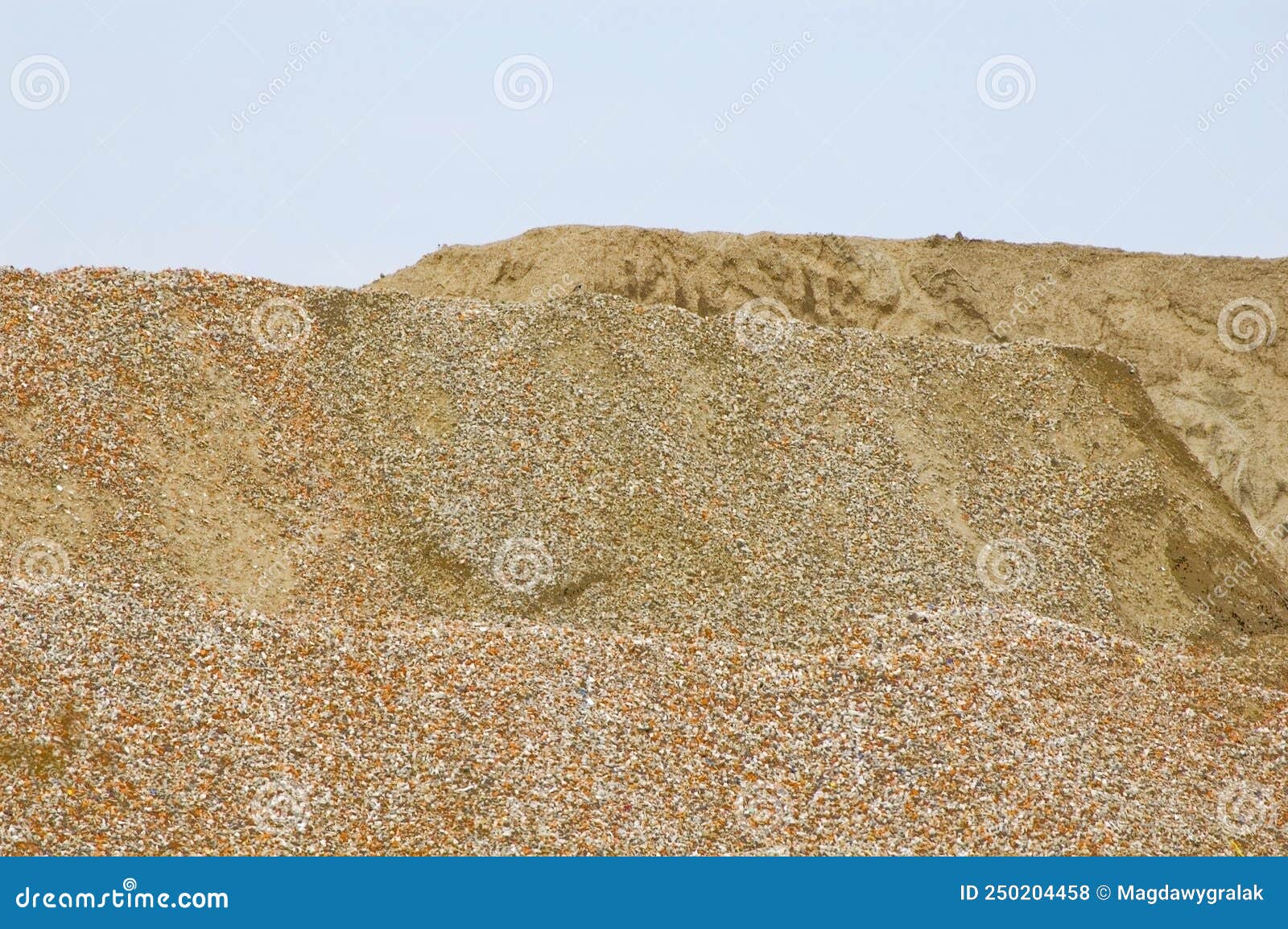 Piles of Crashed Rock at Gravel Pit Stock Photo - Image of site ...