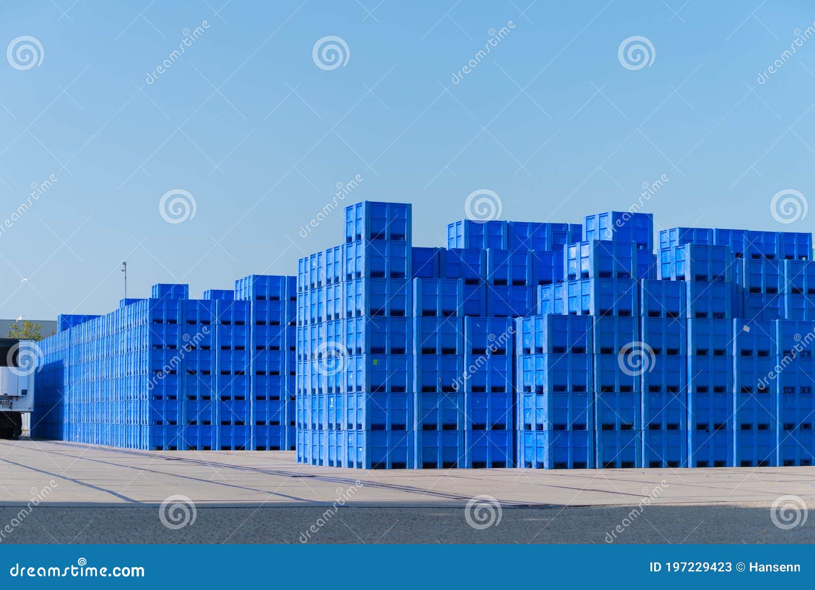 Piles of crates stock image. Image of industrial, color - 197229423