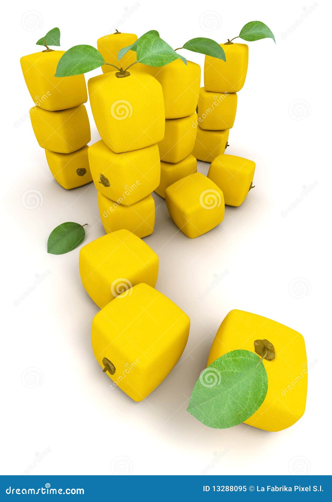 Piles of cubic lemons stock illustration. Illustration of agriculture ...
