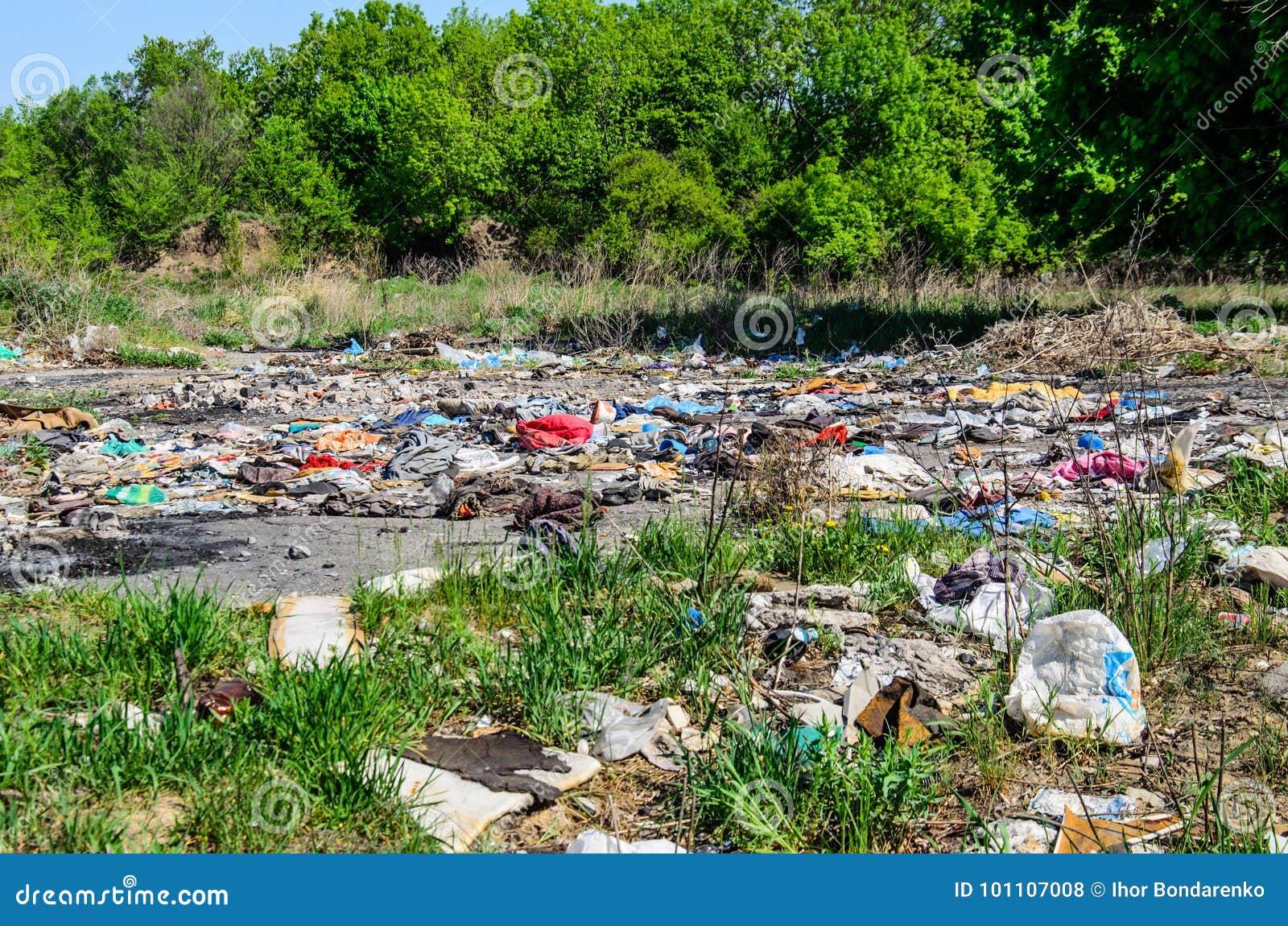 Different Garbage on a Ground Stock Photo - Image of conservation, area ...