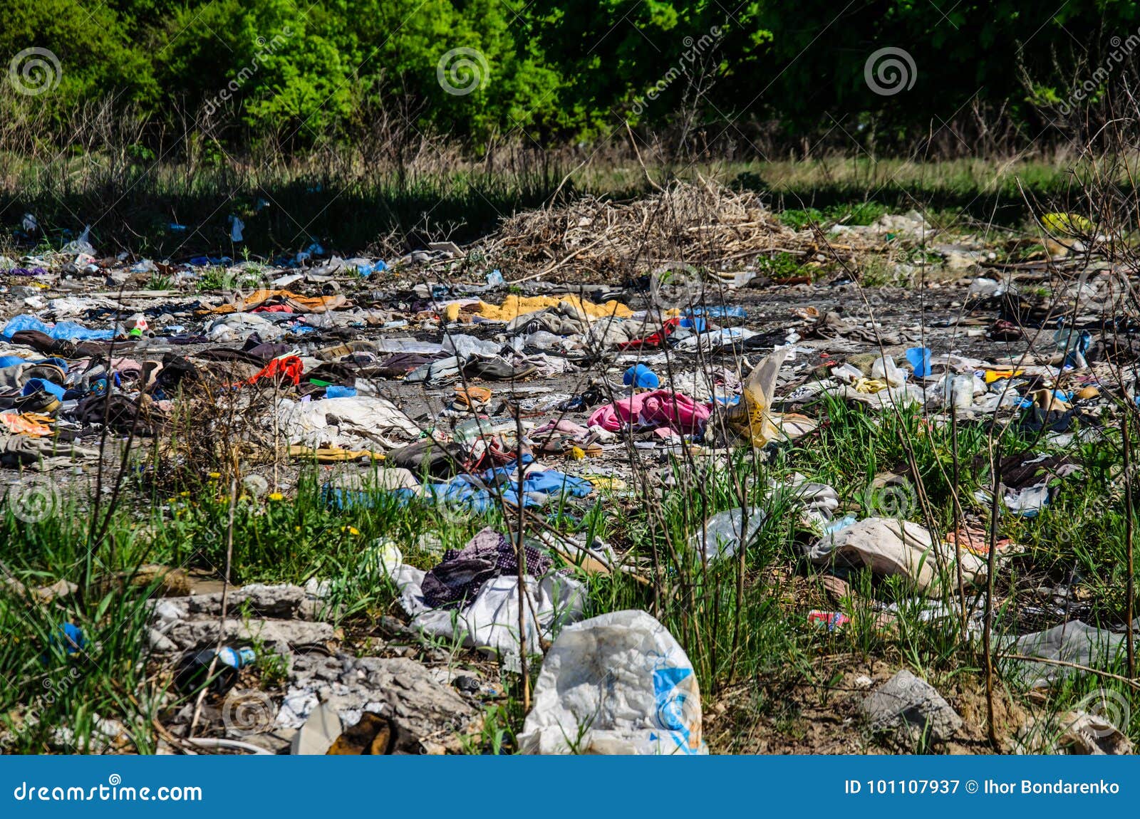 Different Garbage on a Ground Stock Image - Image of ecology, landfill ...