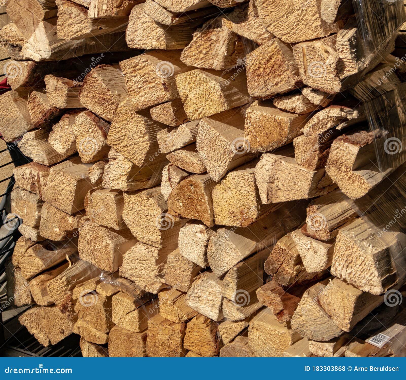 Piles of Fireplace Logs stock photo. Image of store - 183303868