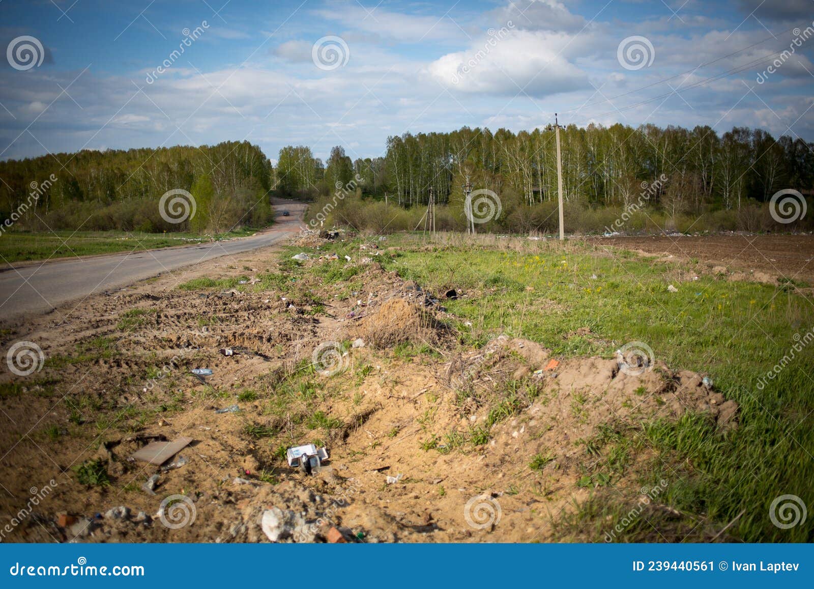 Piles of Garbage in the Field, Garbage in the Forest, Environmental ...