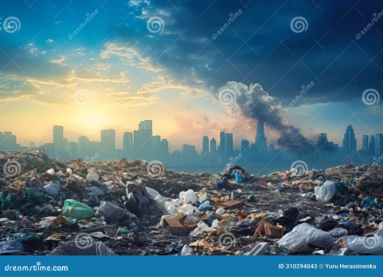 Piles of Garbage Litter the City Center, Creating an Eyesore and Posing ...