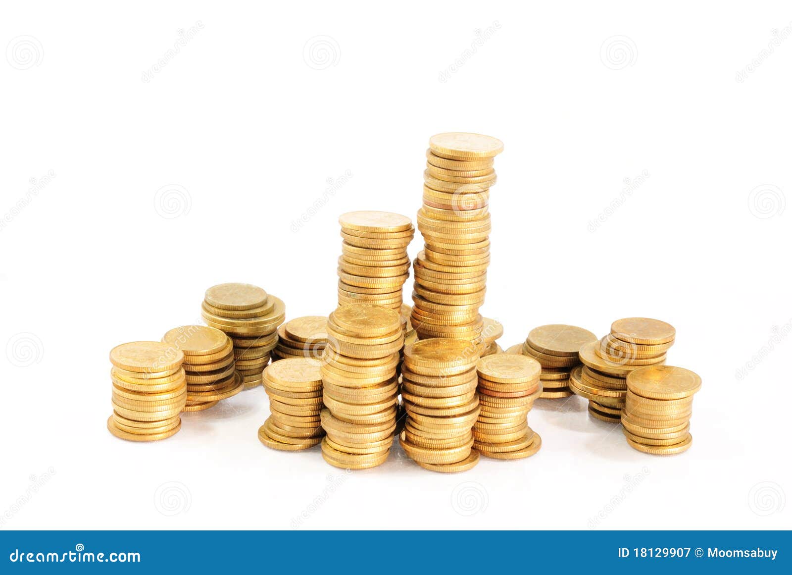 Piles of gold coins stock image. Image of cash, round - 18129907