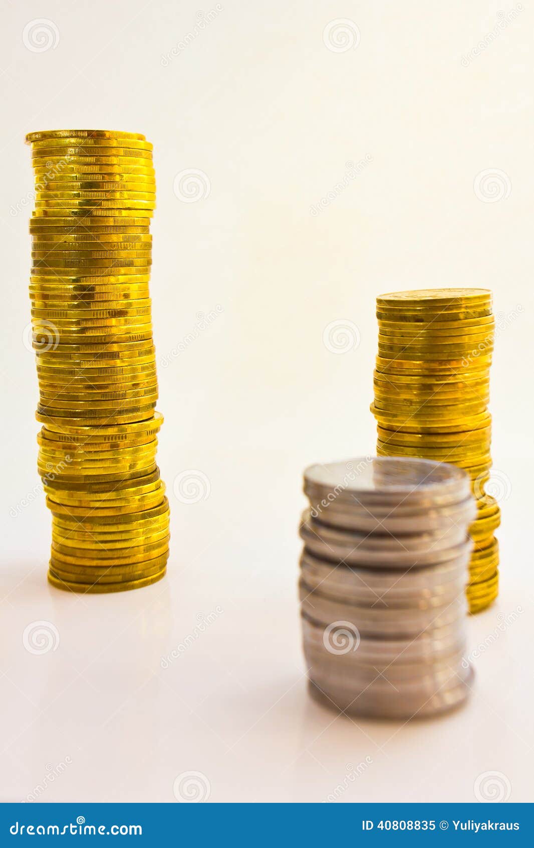 Piles of gold coins stock image. Image of coins, economics - 40808835
