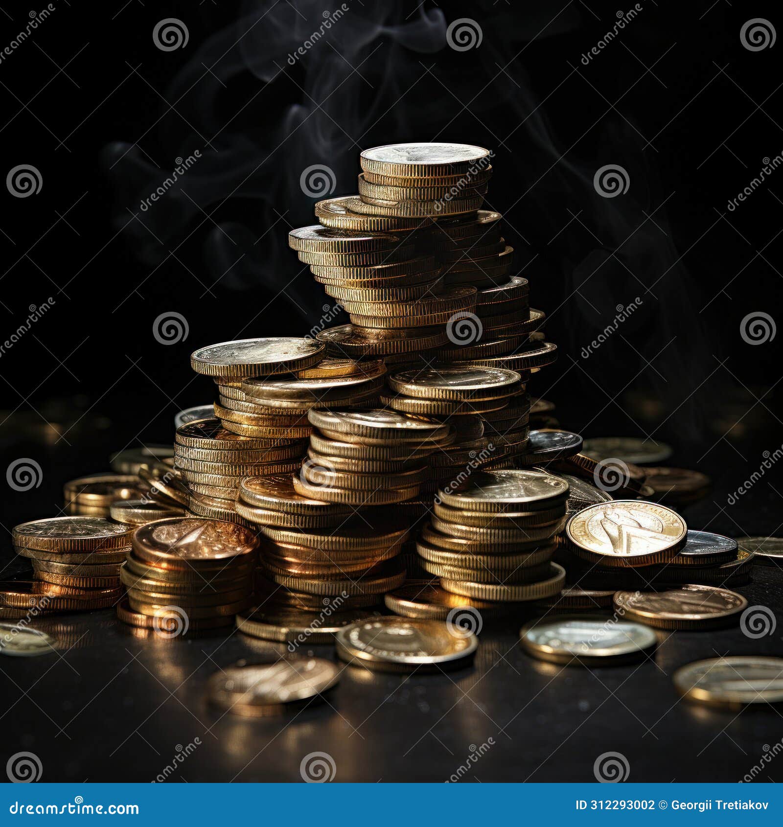 Stacked Coins Forming Increasing Graph Stock Illustration ... Stacked Coins Forming Increasing Graph Stock Illustration ...
