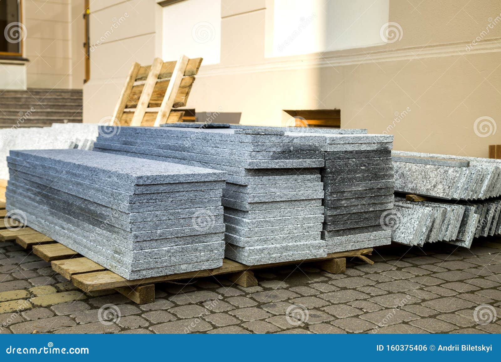 Piles of Granite Marble Slabs. Stone Sheets for Decorative Construction ...