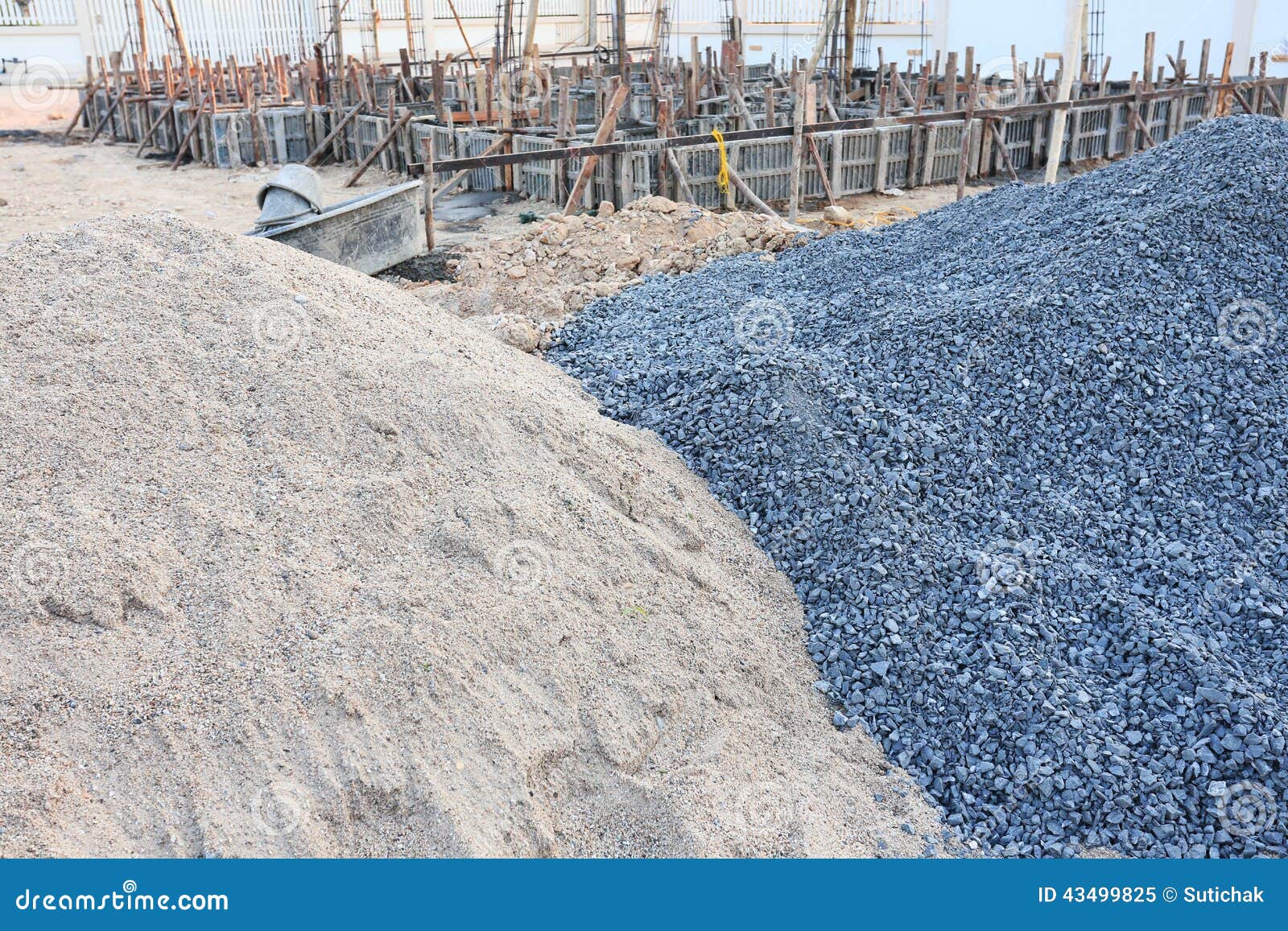 Piles gravel and sand stock image. Image of pebble, pile - 43499825