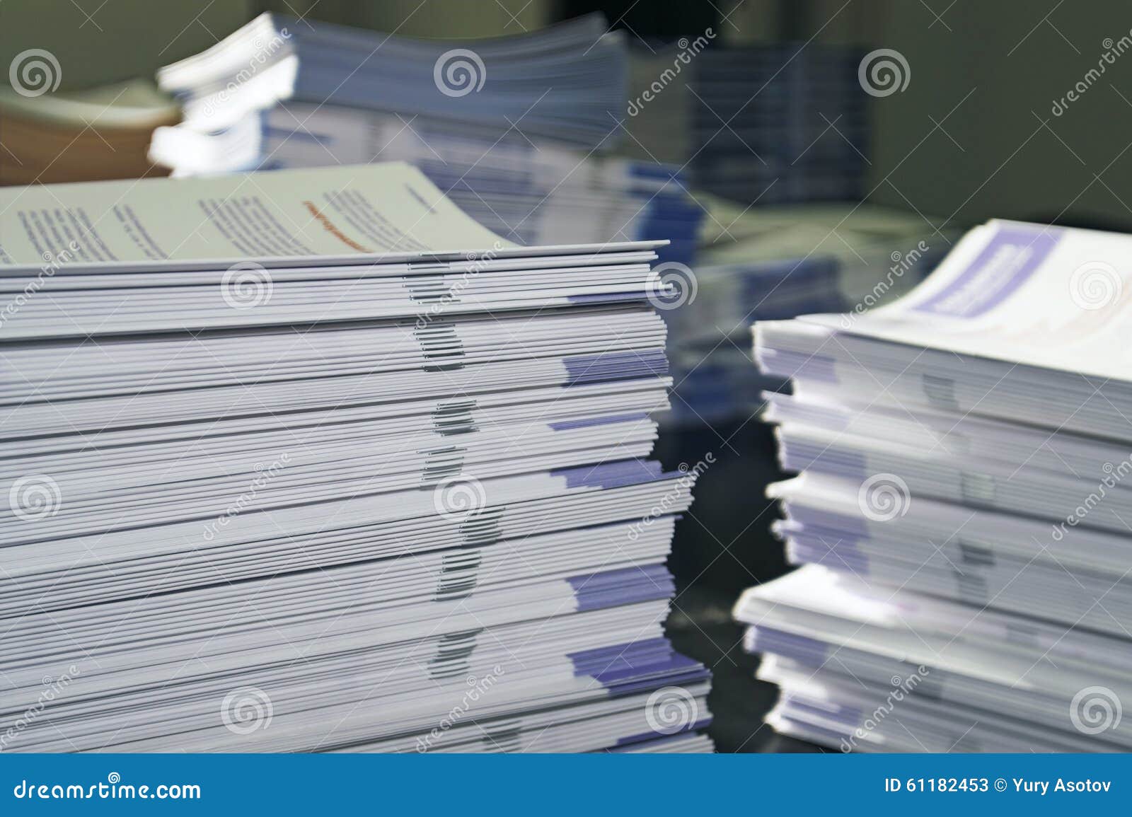 Piles of Handout Pamphlets stock image. Image of forms - 61182453