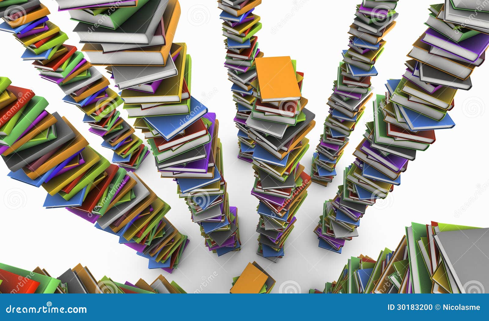 Pile of BOoks stock illustration. Illustration of study - 30183200