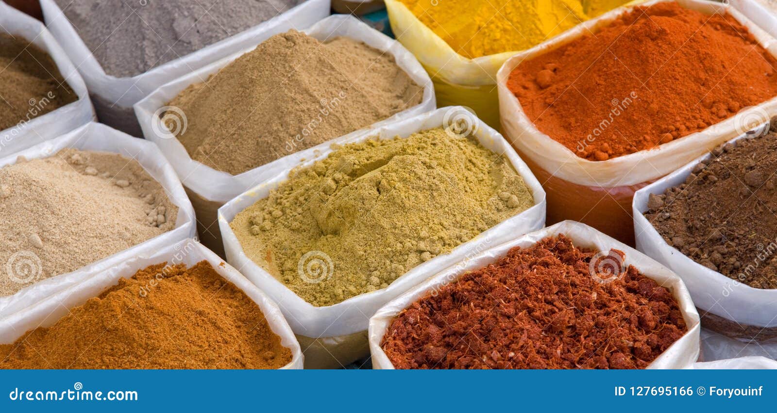 Piles of Indian Powder Spices Stock Photo - Image of cinnamon, assorted ...