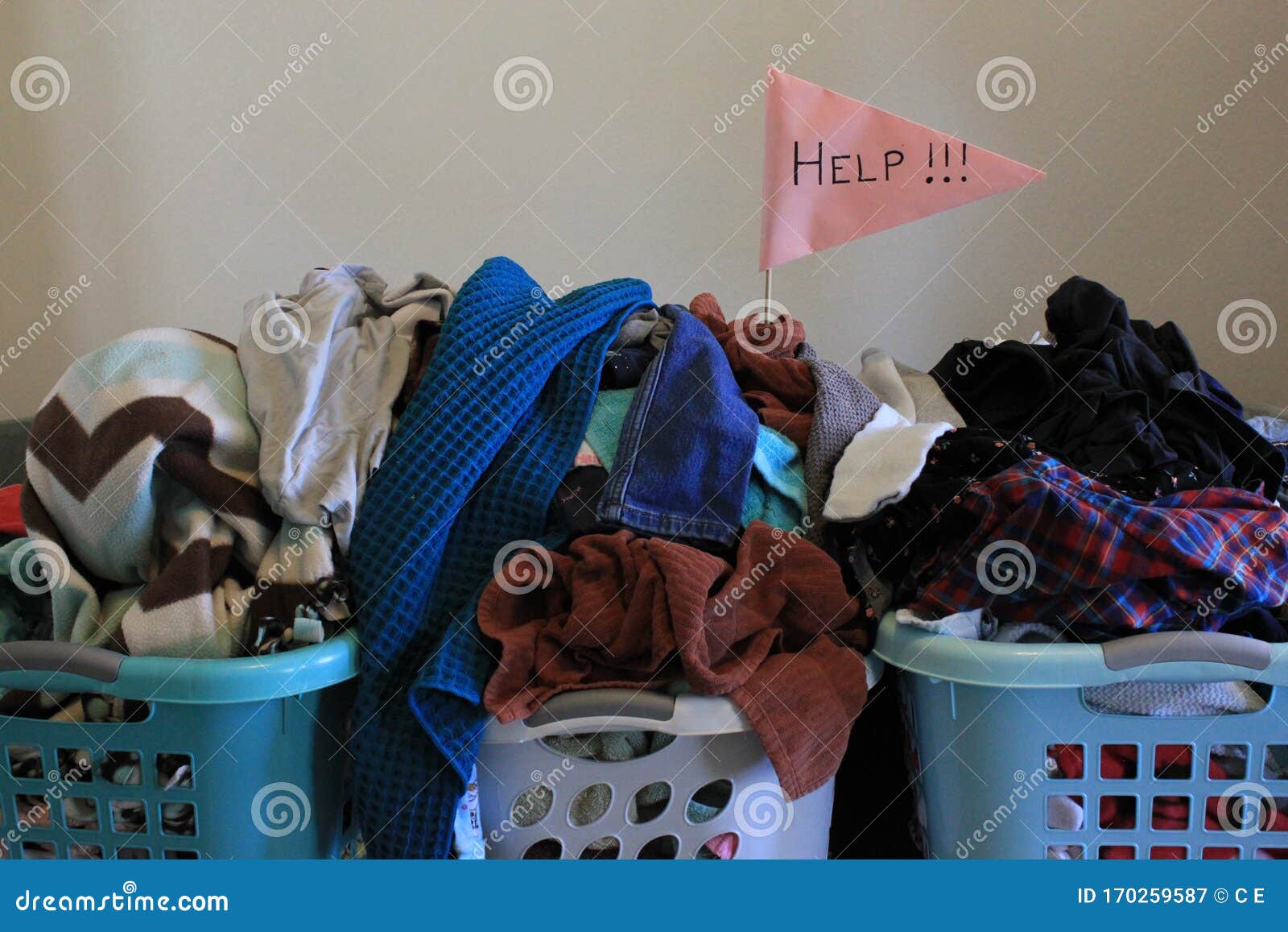 Piles and Piles of Laundry stock image. Image of white - 170259587