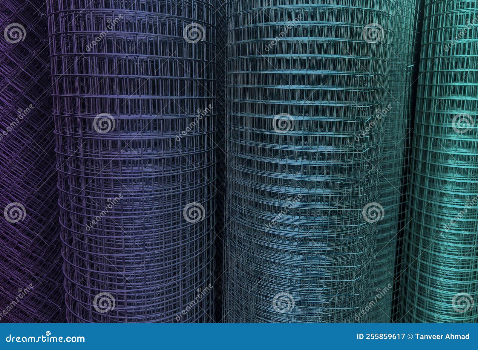 Piles of Metal Sheets Wrapped Up Making Multi Coloured Background ...