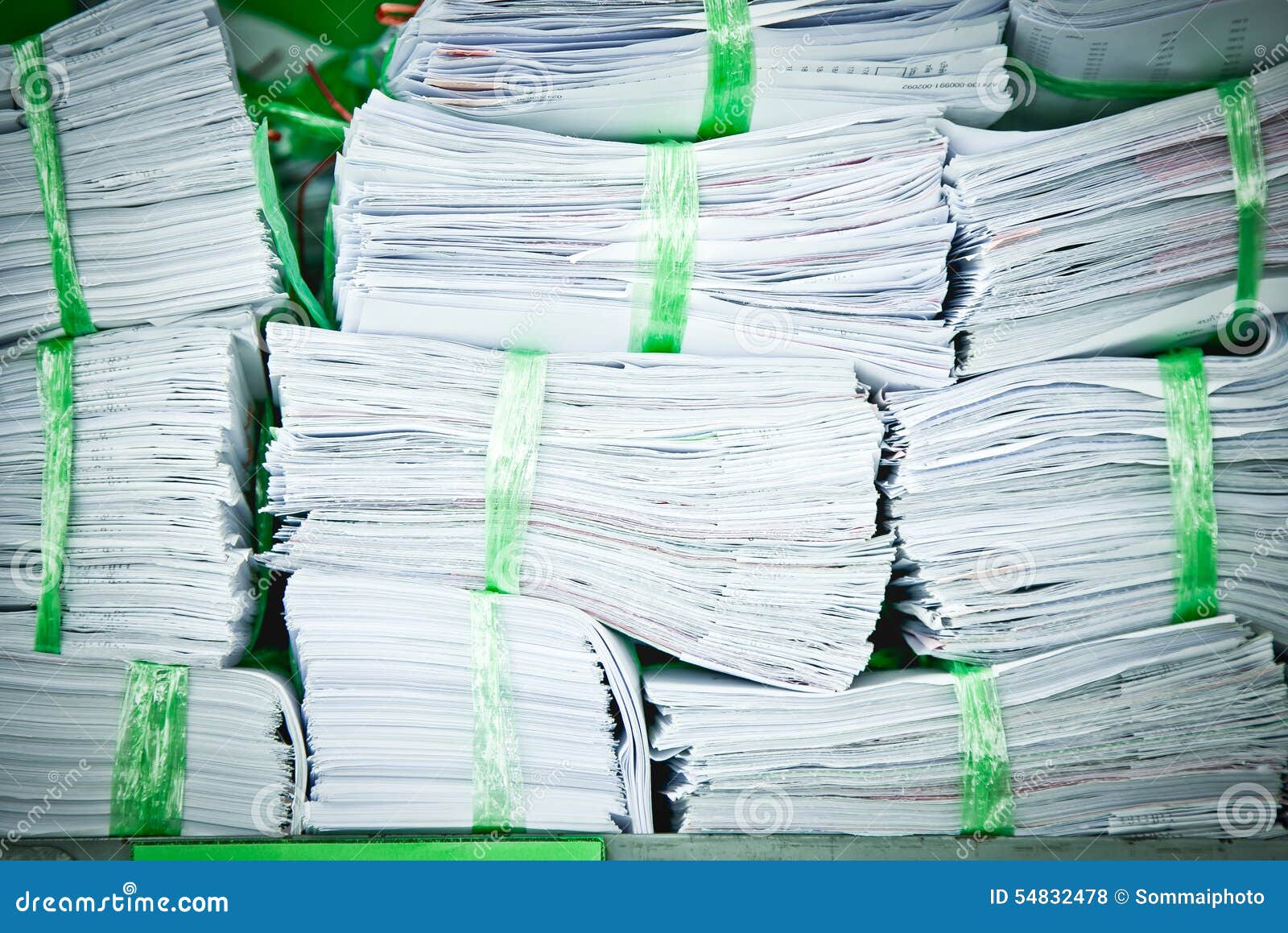 Piles of old paper stock photo. Image of page, copy, media - 54832478