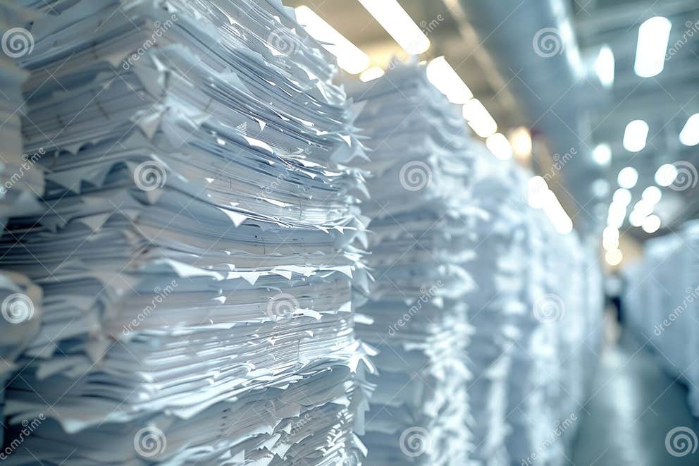 Piles of Paper Office Filled with Paperwork Full Archive File Documents ...