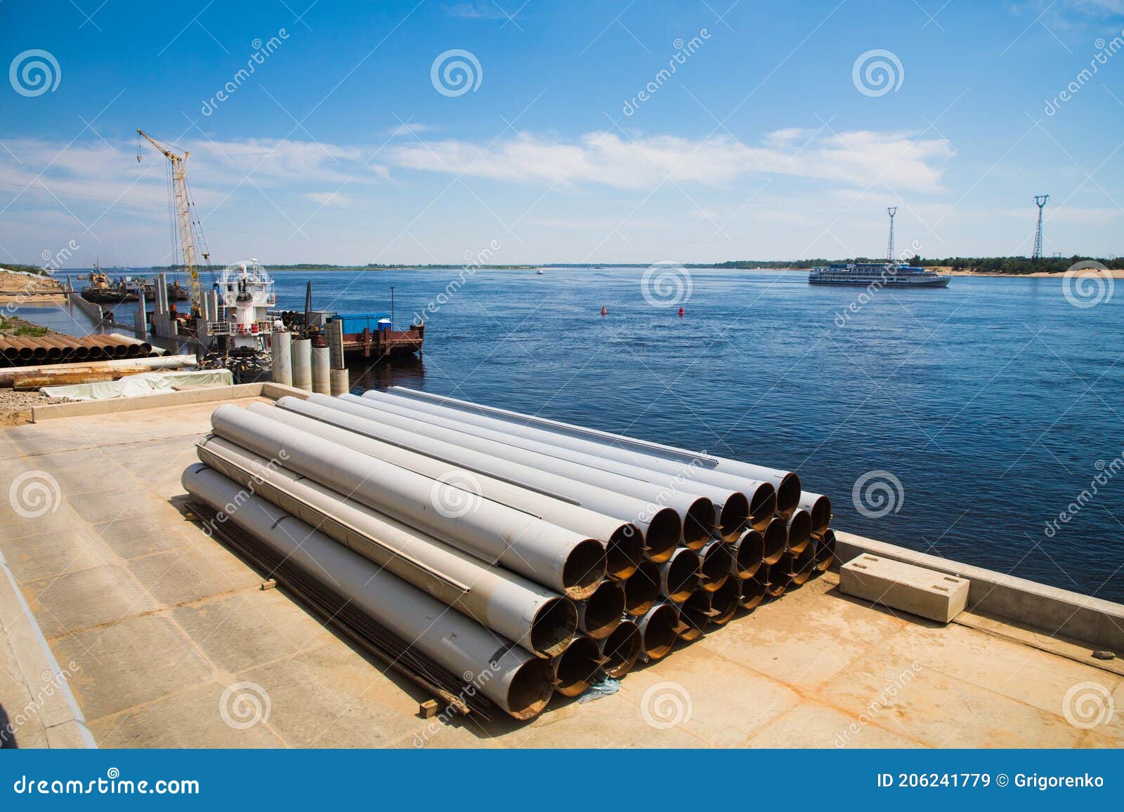 Piles for the Piling Machine Editorial Stock Image - Image of ...