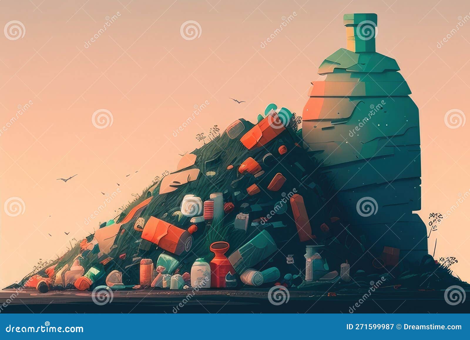 Piles of Plastic Waste Washed Up on Beach, Highlighting the Impact of ...