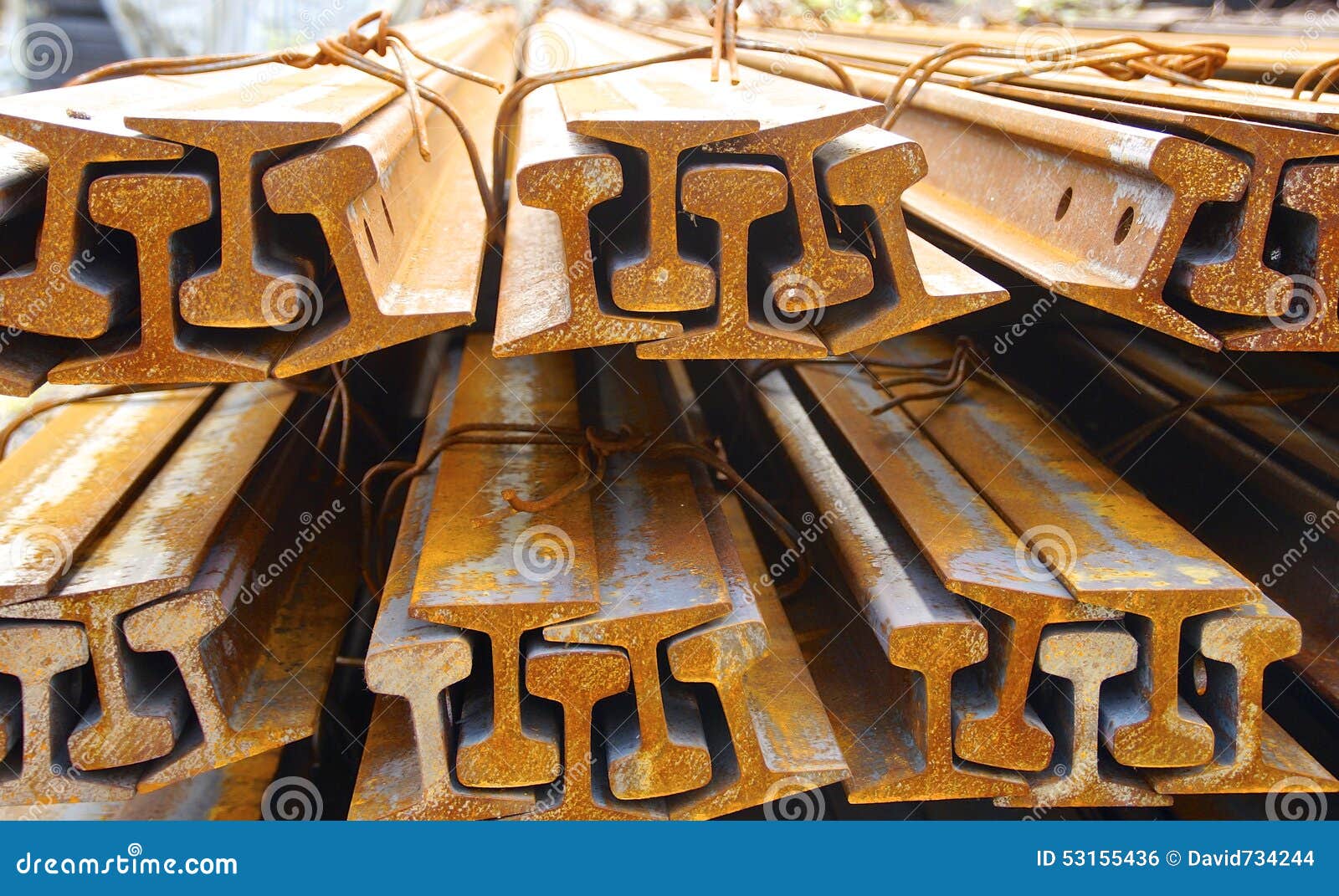 The piles of rail stock photo. Image of abstract, texture - 53155436