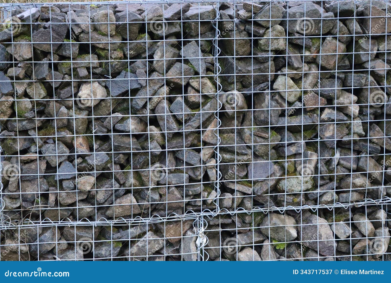 Rocks Inside of Cages Up Close Stock Image - Image of wall, cube: 343717537
