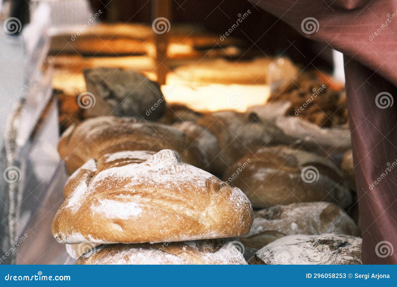 Piles of Round Breads Made in a Traditional Way Stock Image - Image of ...