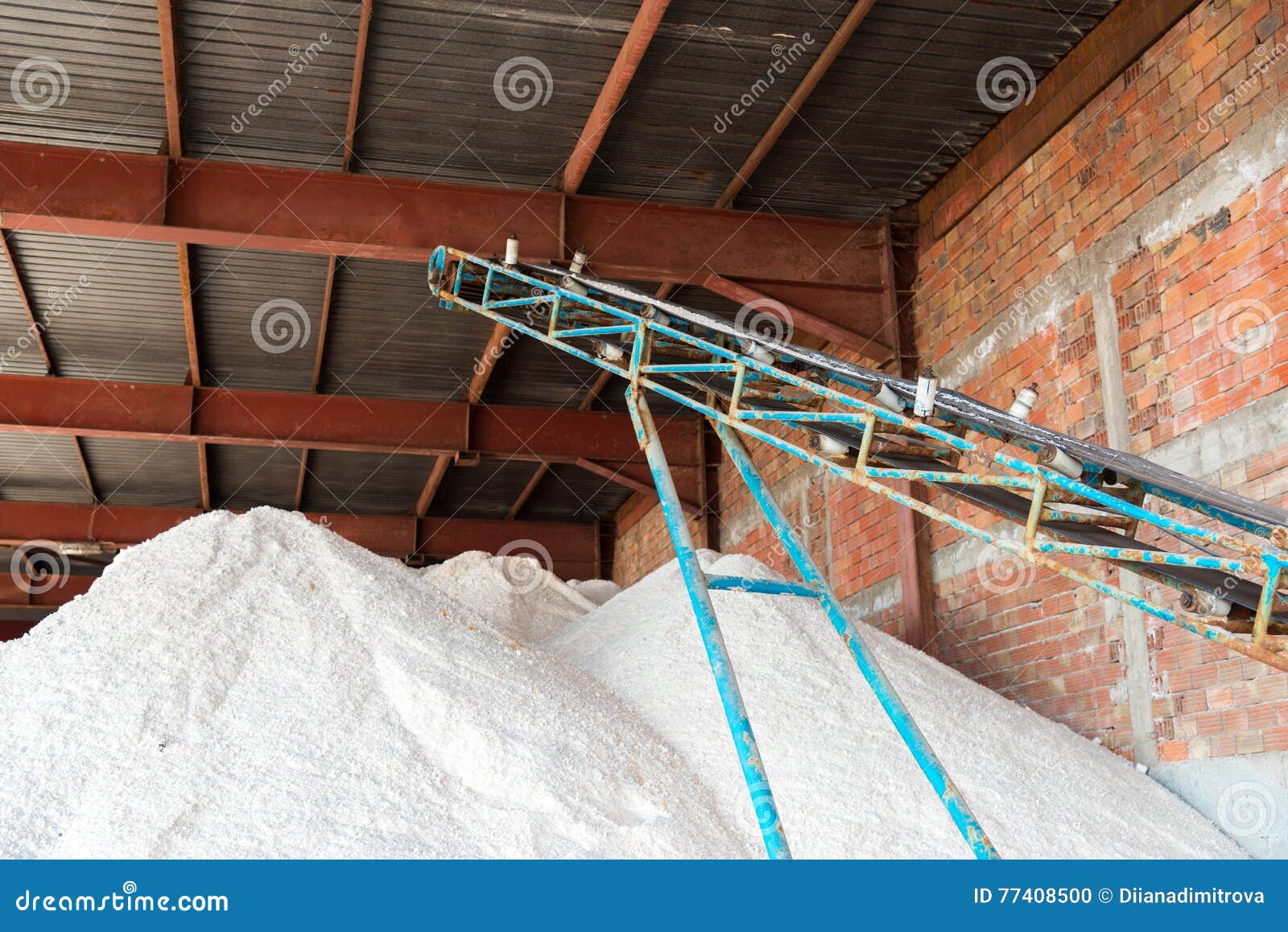 Piles of salt in a storage stock photo. Image of industry - 77408500