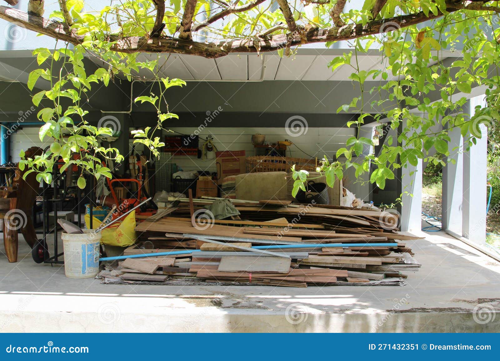 Piles of Scrap Wood from Construction Site Stock Image - Image of ...