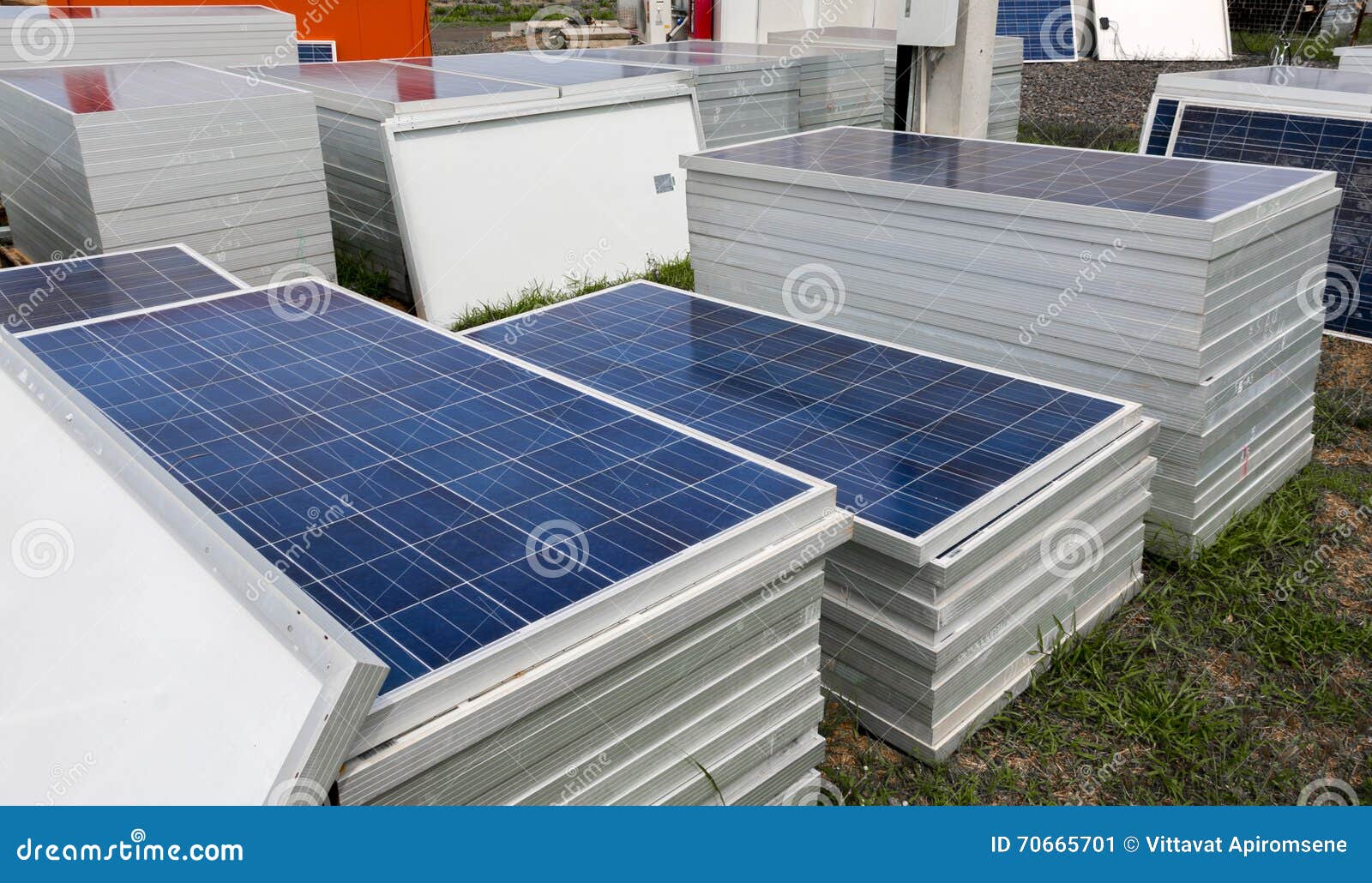 Piles of Solar Cells Ready for Installation Stock Image - Image of pile ...