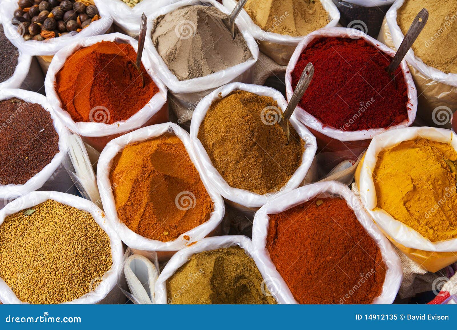 Piles of spices. stock image. Image of pungent, fragrance - 14912135