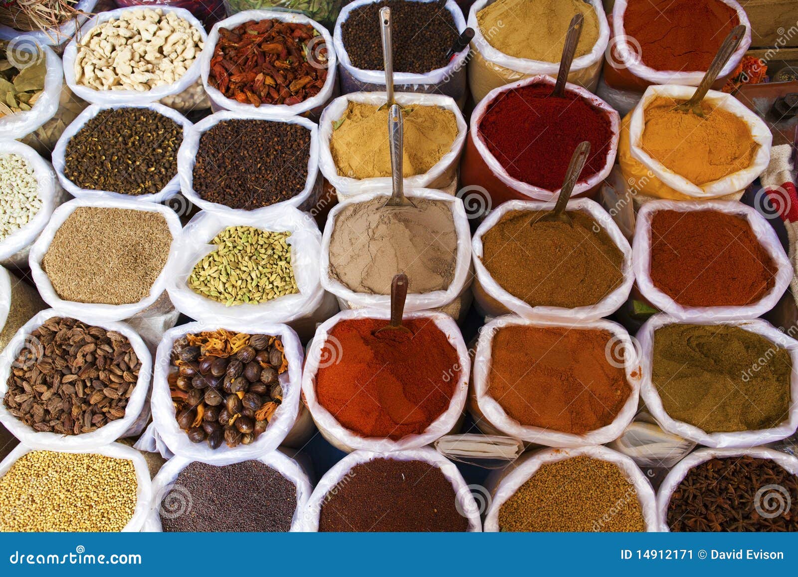 Piles of spices. stock image. Image of pepper, ingredient - 14912171