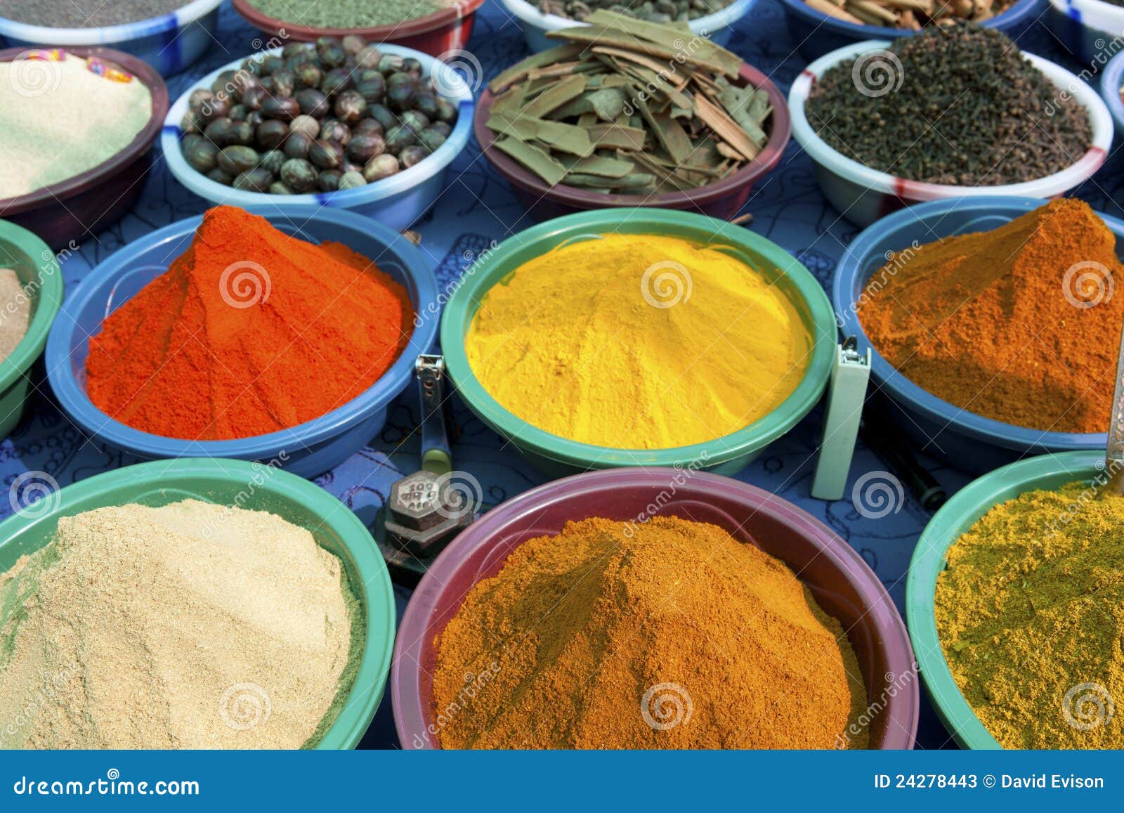 Piles of Spices stock image. Image of flea, indian, color - 24278443