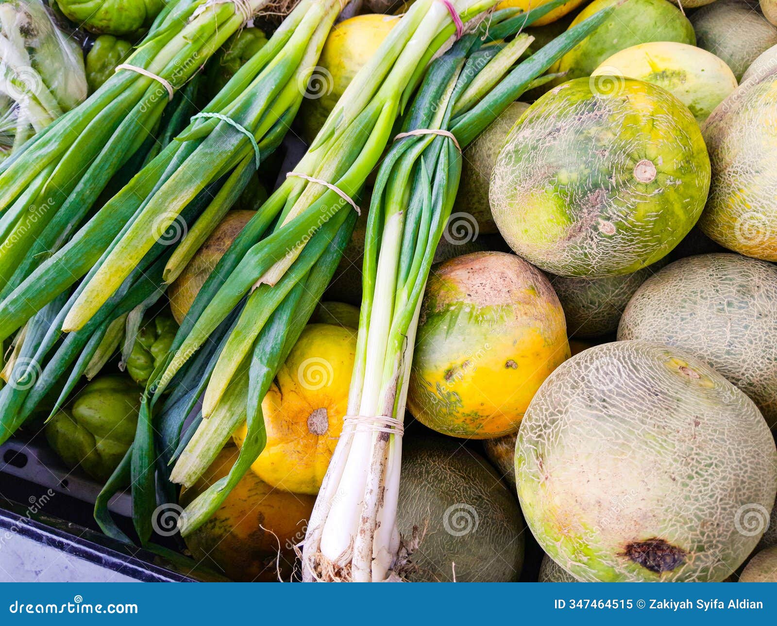 Piles Of Melons With Beautiful Patterns During The Day Are Located In The Village Of Pakel ...