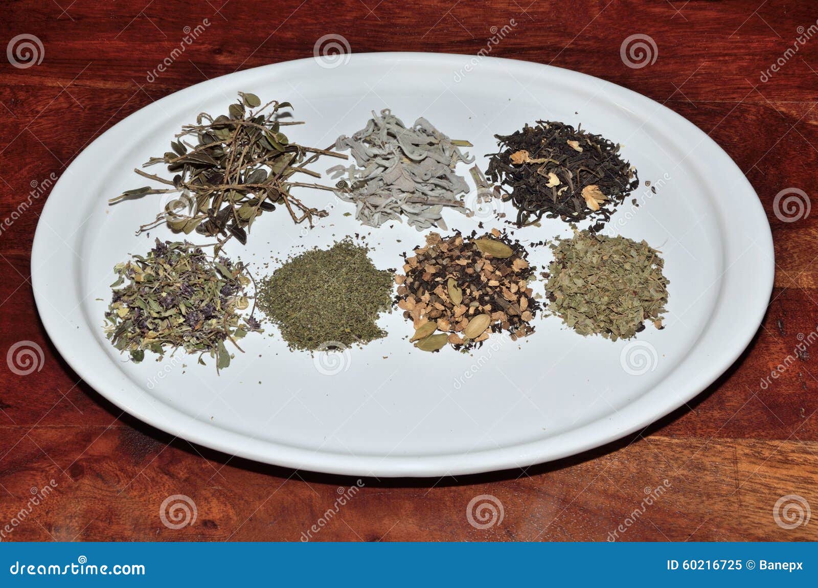 Piles of Tea on Teak Surface Stock Image - Image of natural, pile: 60216725
