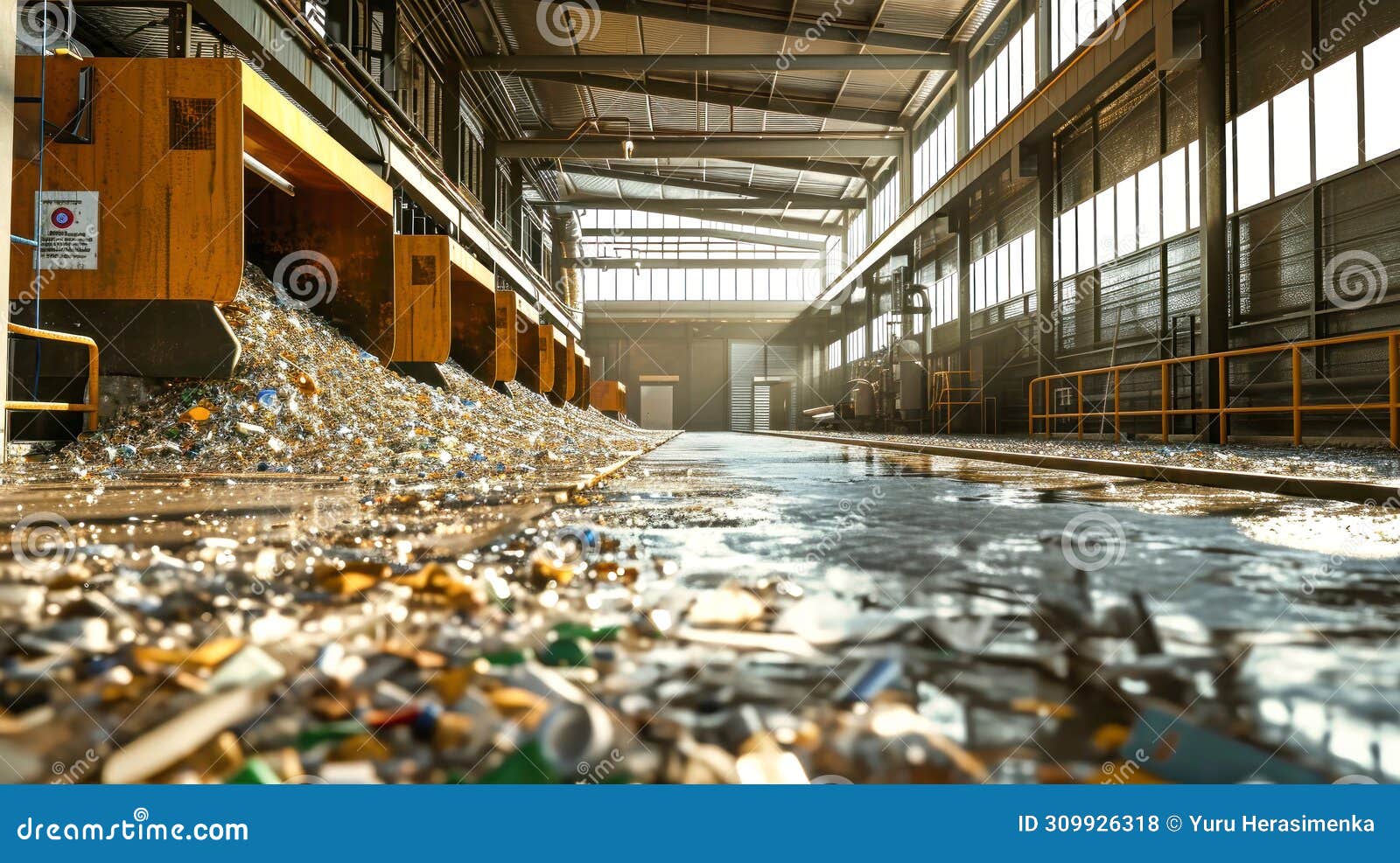 Inside Of Waste-to-energy Recycling Plant Factory, Sorting And Waste ...