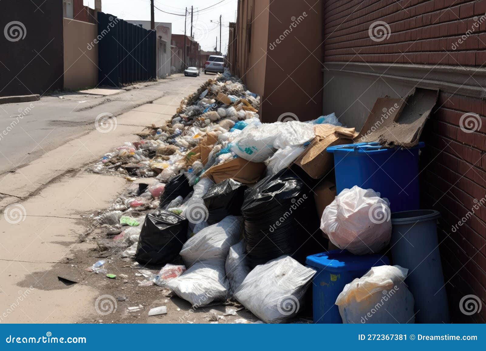 Piles of Trash and Litter in Streets Overflowing Garbage Stock ... Piles of Trash and Litter in Streets Overflowing Garbage Stock ...