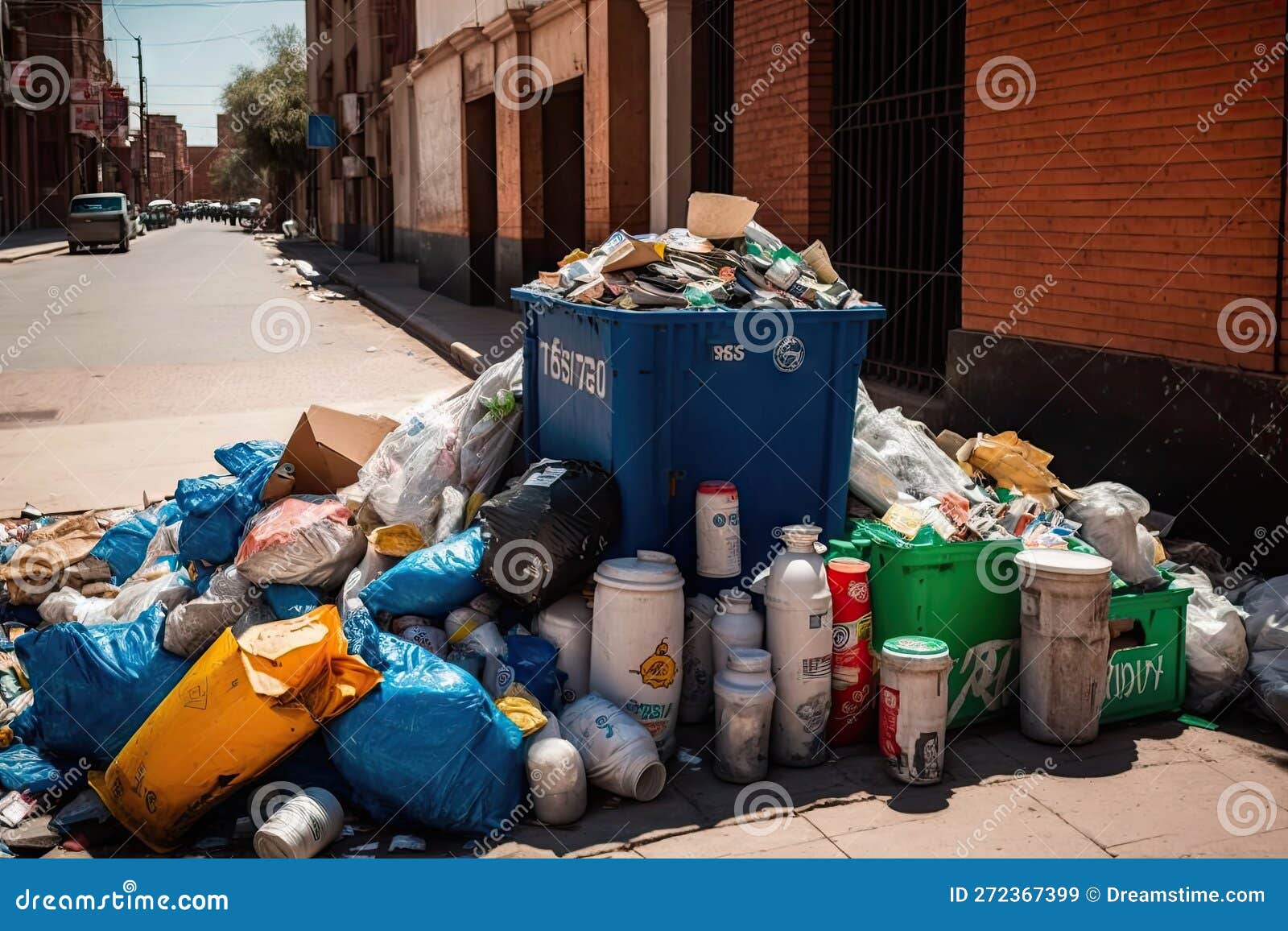 Piles of Trash and Litter in Streets Overflowing Garbage Stock Image ... Piles of Trash and Litter in Streets Overflowing Garbage Stock Image ...