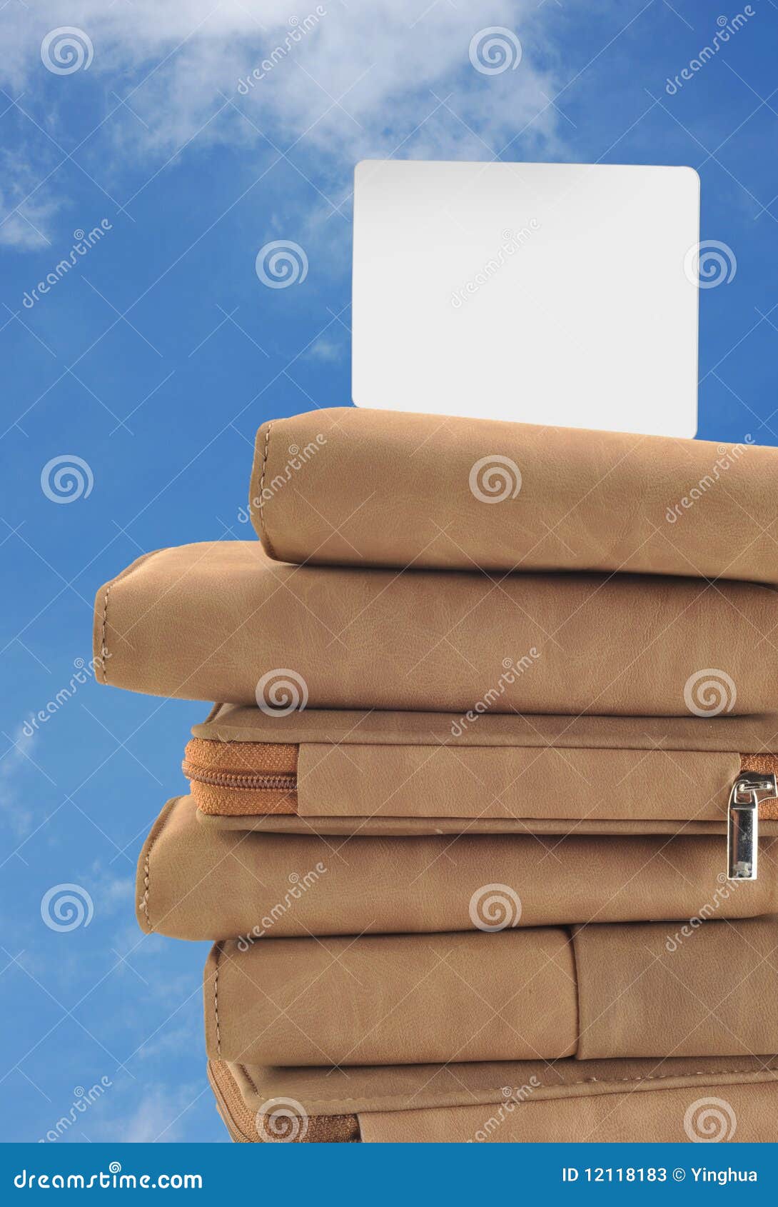 Piles up wallet stock image. Image of blank, blue, managingmessage ...