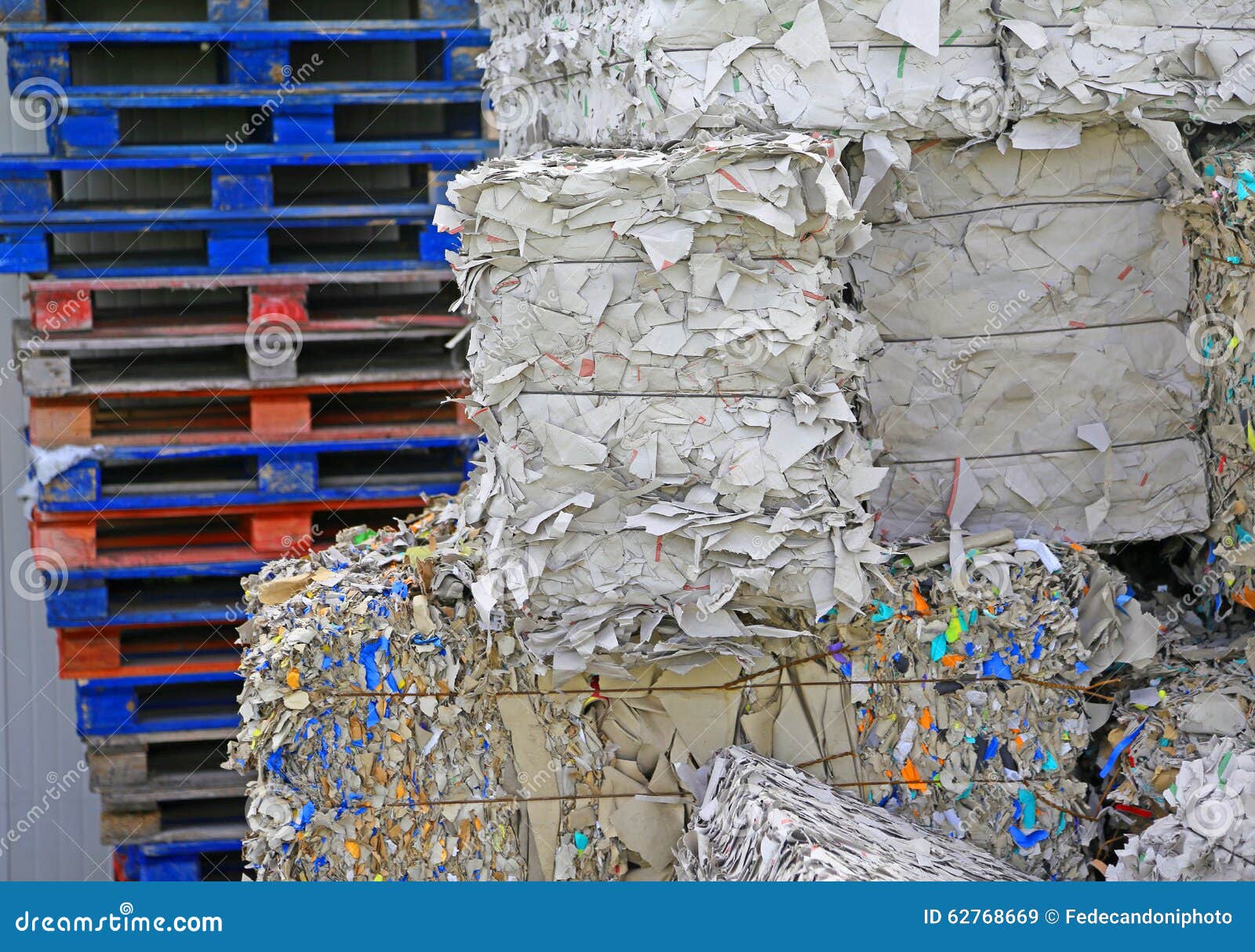 Piles of Waste Paper in the Factory Store Stock Image - Image of ...