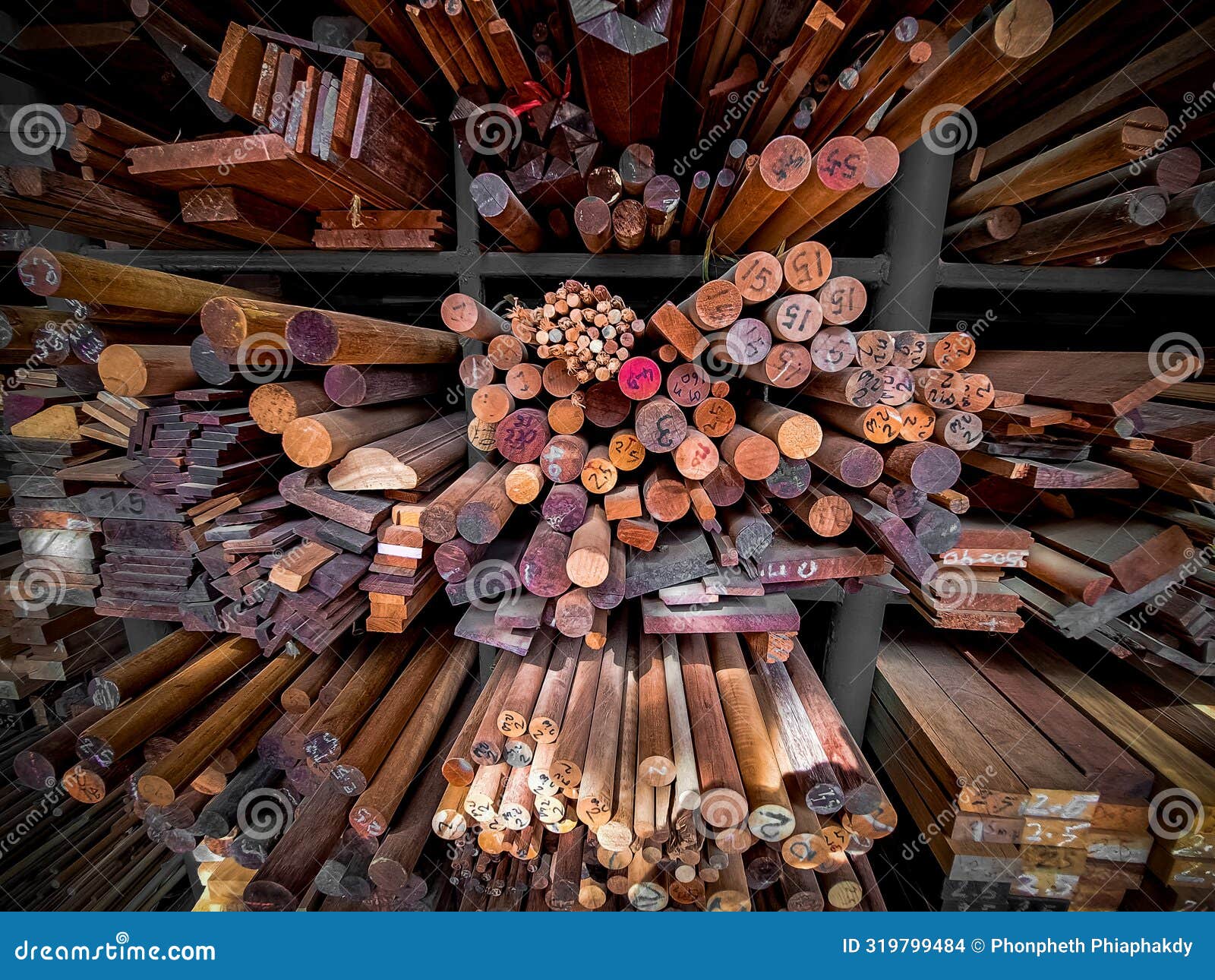 Piles of Wood of Various Sizes and Shapes Stock Photo - Image of nature ...