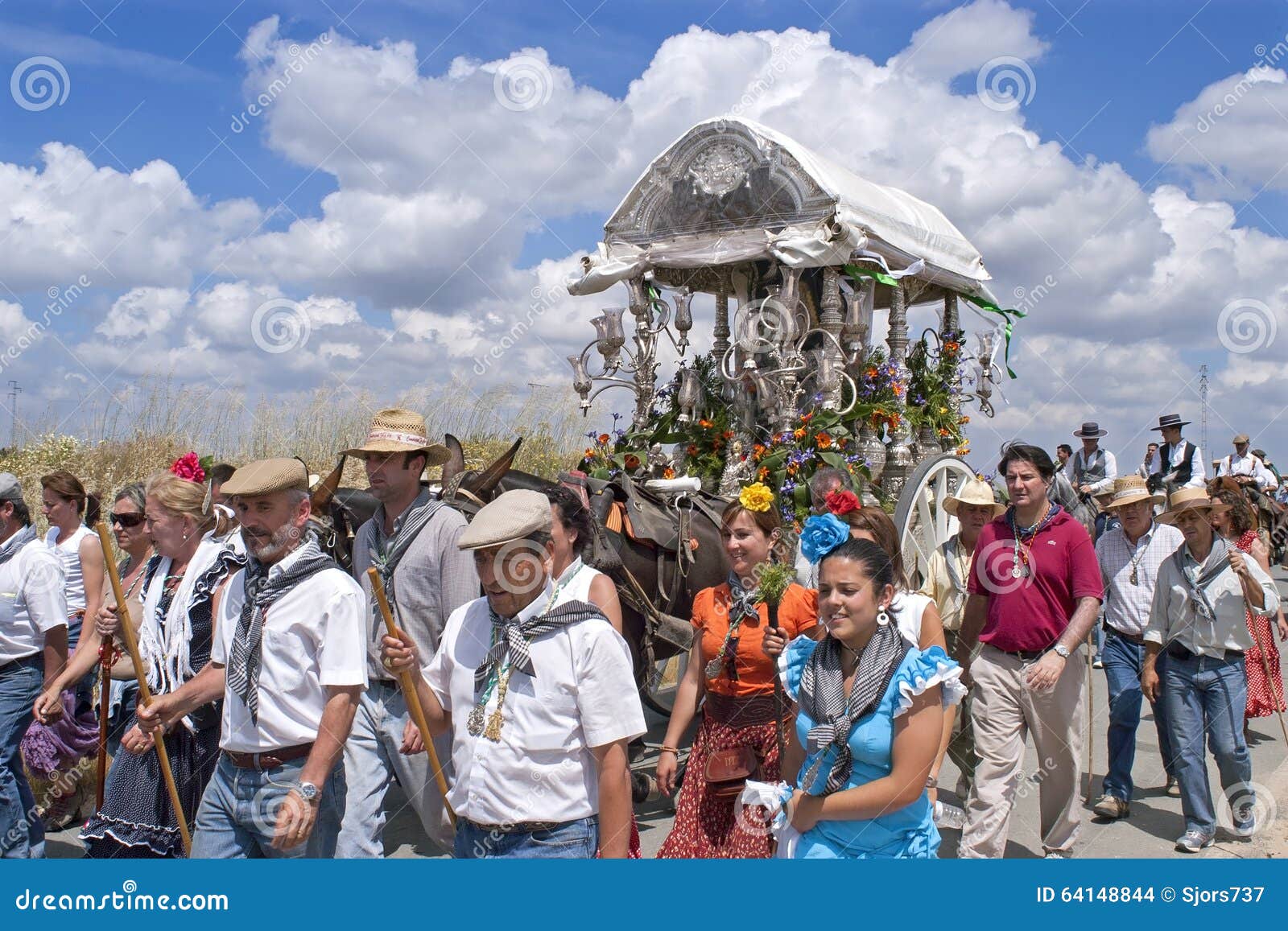 Pilger Auf Ihrer Weise Zu Pilgerfahrtkirche EL Rocio Redaktionelles ...