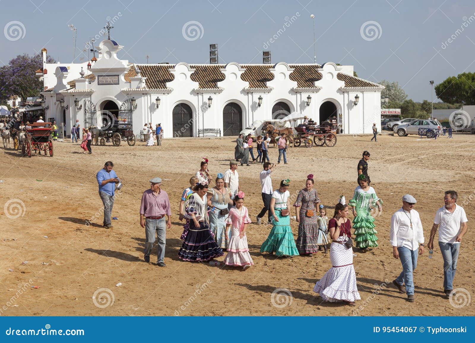 Pilger in EL Rocio, Spanien Redaktionelles Stockfotografie - Bild von ...