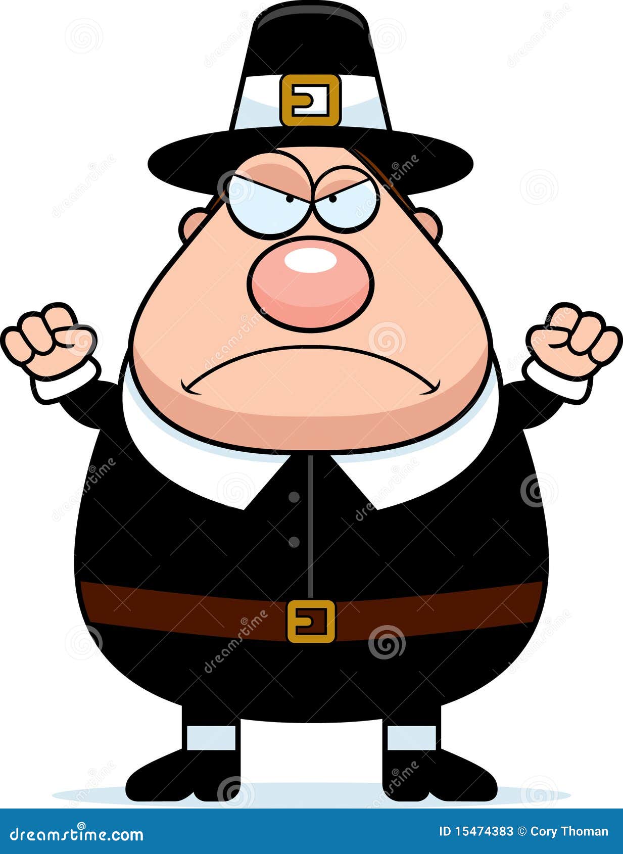 Pilgrim Angry stock vector. Illustration of frown, pilgrim - 15474383