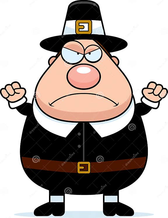 Pilgrim Angry stock vector. Illustration of frown, pilgrim - 15474383