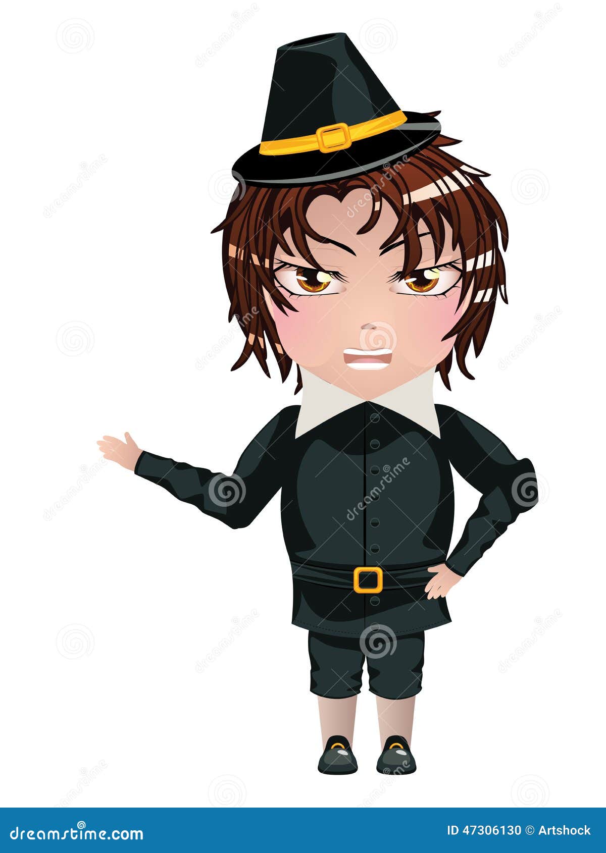 Pilgrim Boy stock illustration. Illustration of event - 47306130