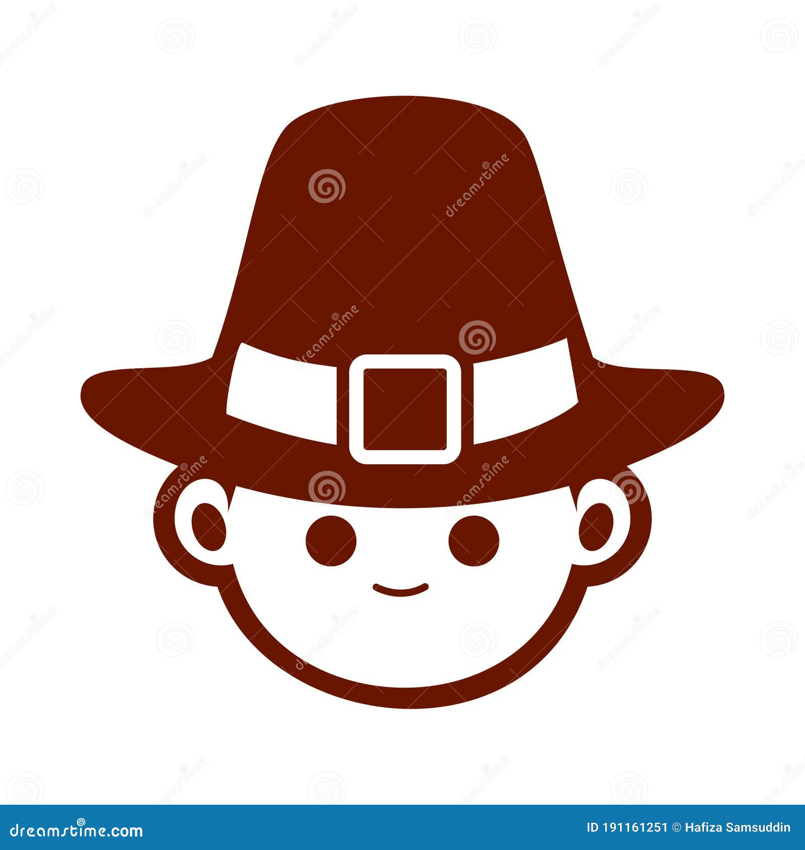 Pilgrim Boy. Vector Illustration Decorative Design Stock Vector ...