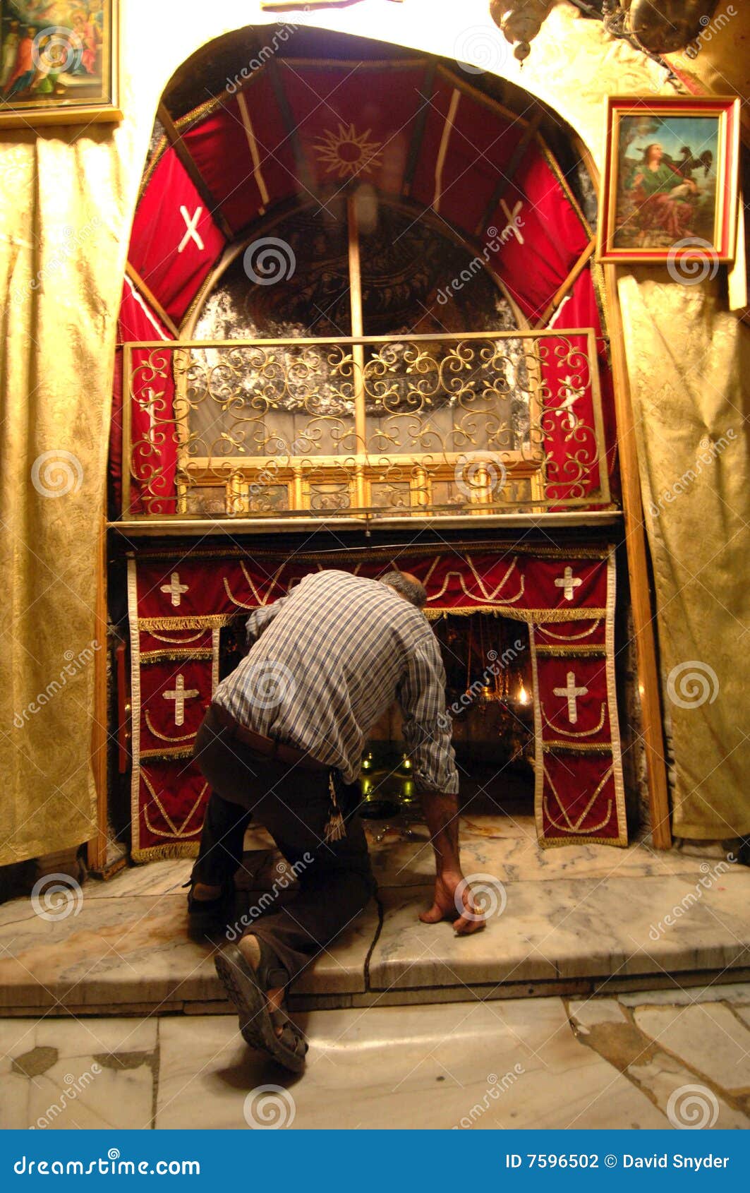 Pilgrim in the Church of the Nativity Editorial Photography - Image of ...