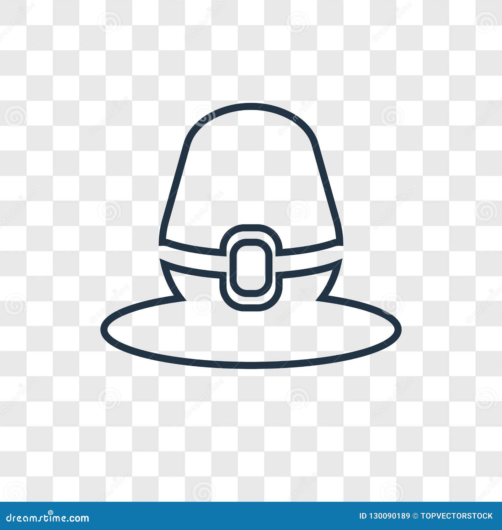 Pilgrim Concept Vector Linear Icon Isolated on Transparent Background ...