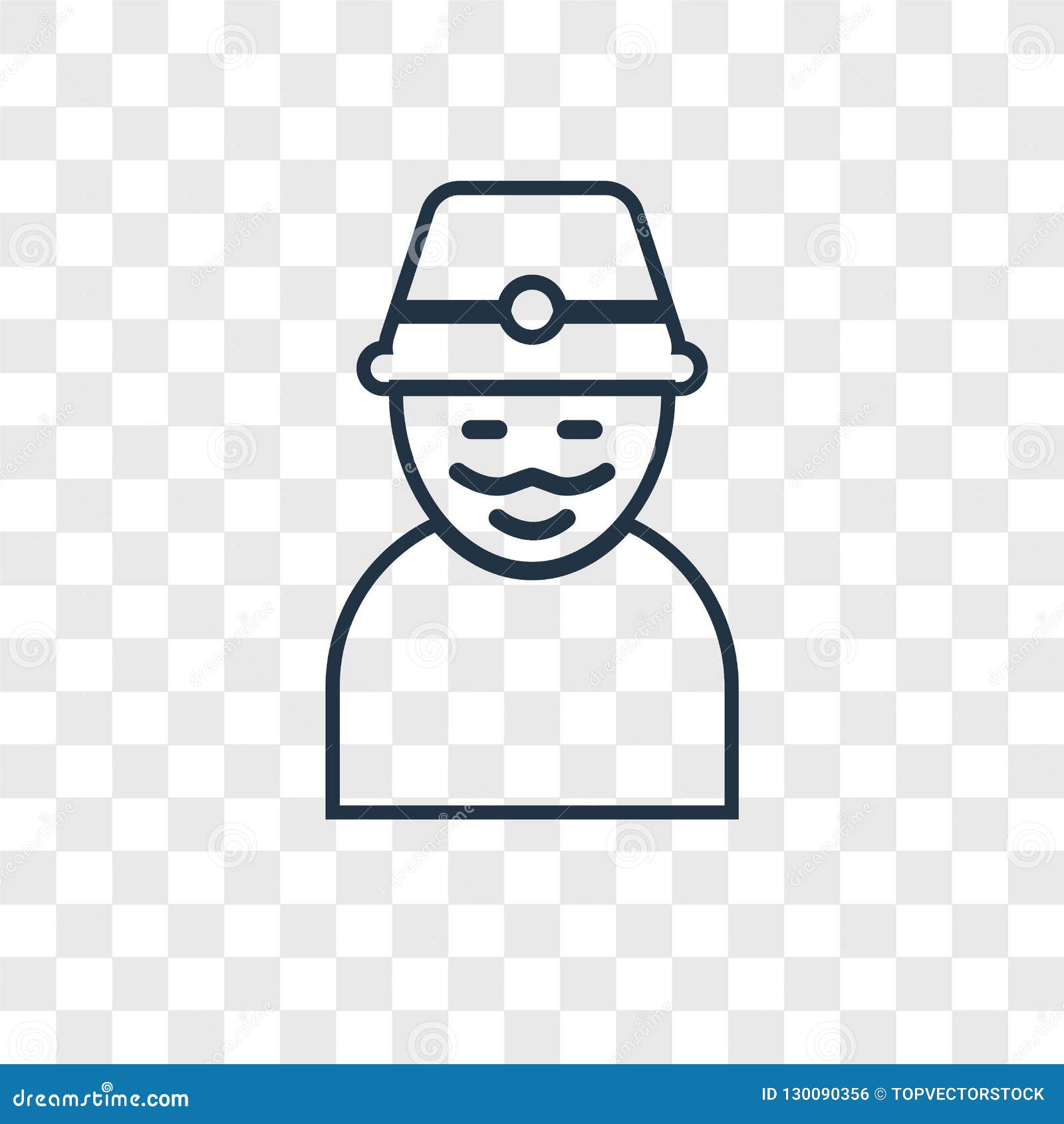 Pilgrim Concept Vector Linear Icon Isolated on Transparent Background ...