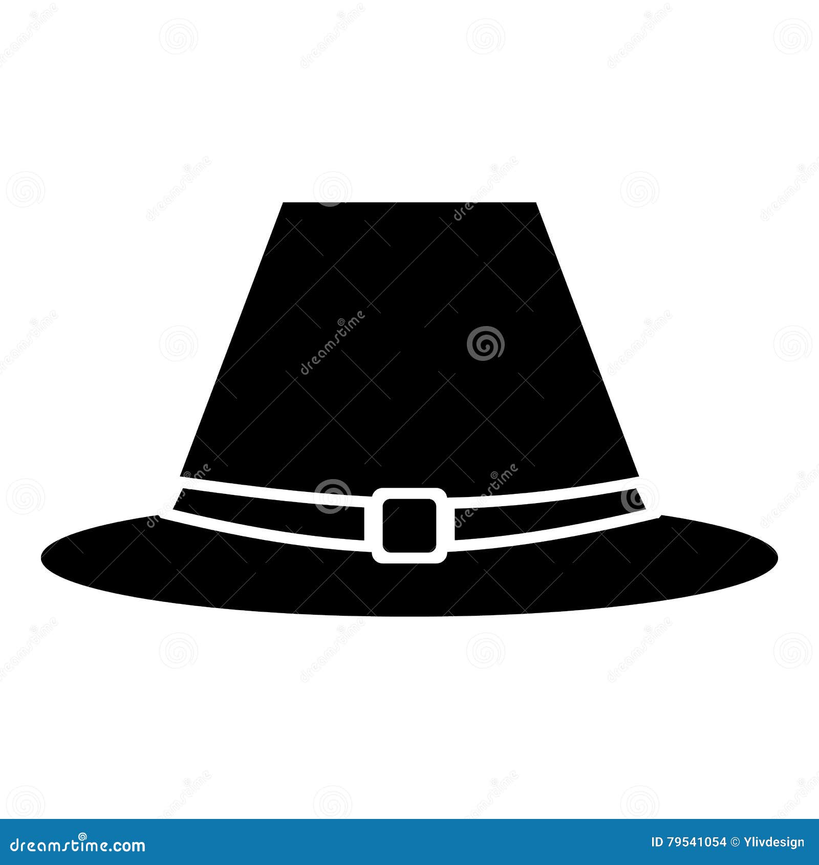 Pilgrim Hat Icon, Simple Style Stock Vector - Illustration of autumn ...