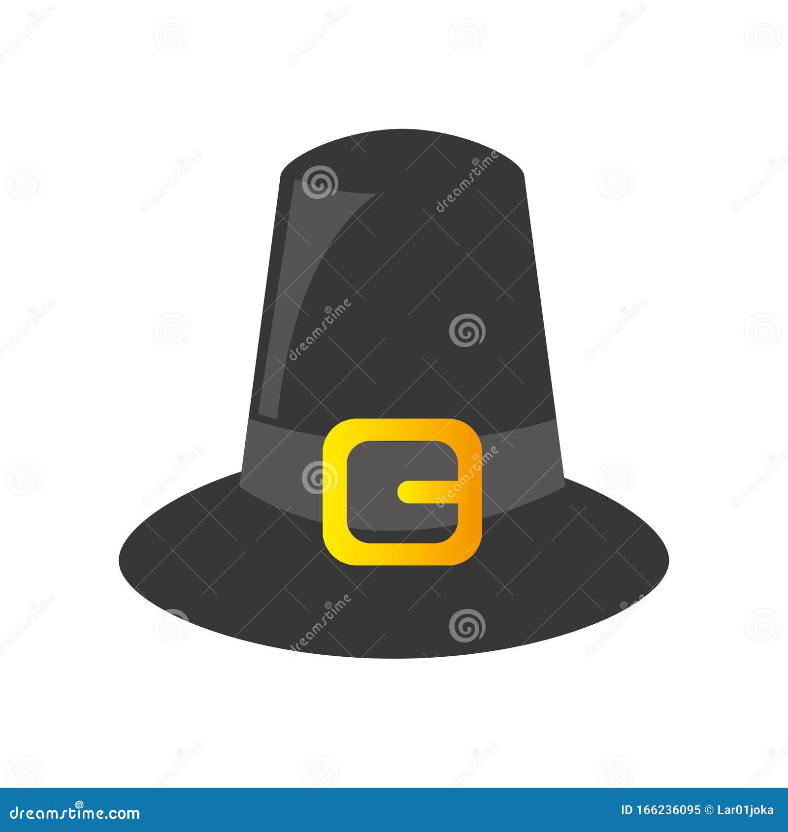Pilgrim hat icon stock vector. Illustration of america - 166236095